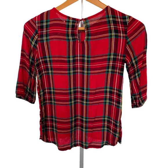 Old Navy | Shirts & Tops | Girls Medium 8 Old Navy Red Plaid Christmas ...